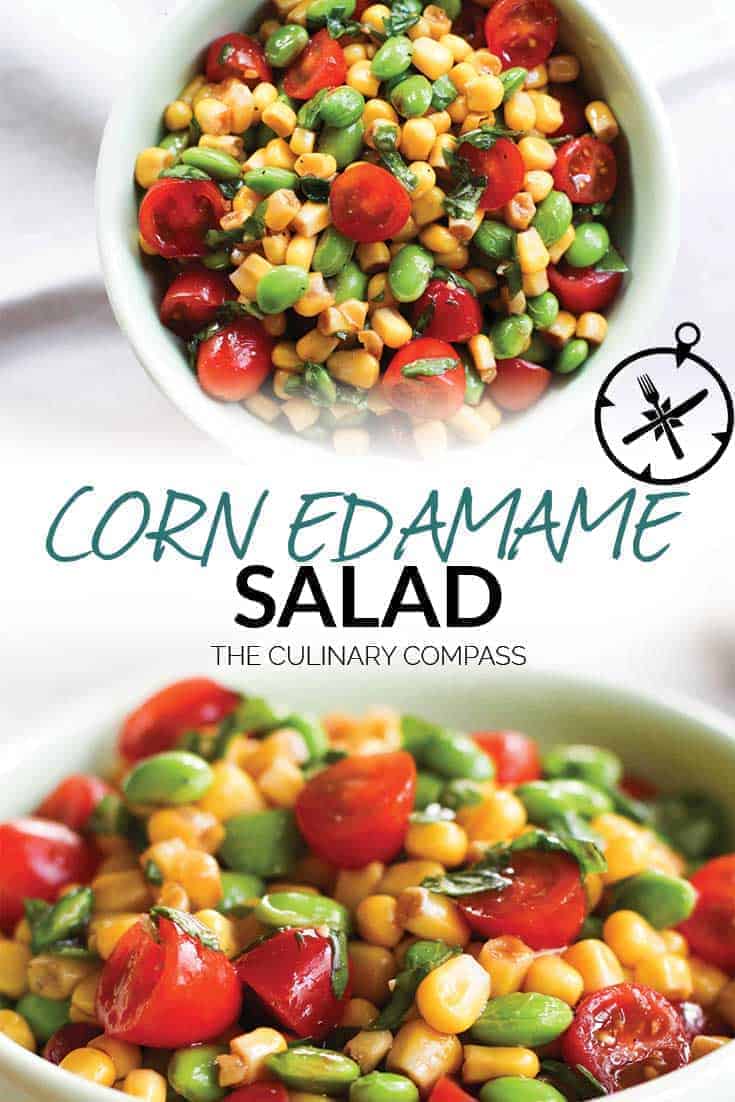 Corn Edamame Salad with Balsamic Vinaigrette - The Culinary Compass