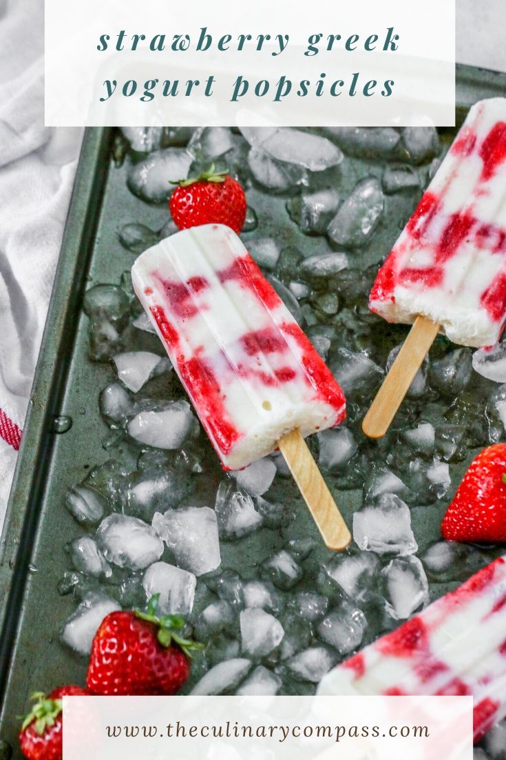 Strawberry Yogurt Popsicles - The Culinary Compass