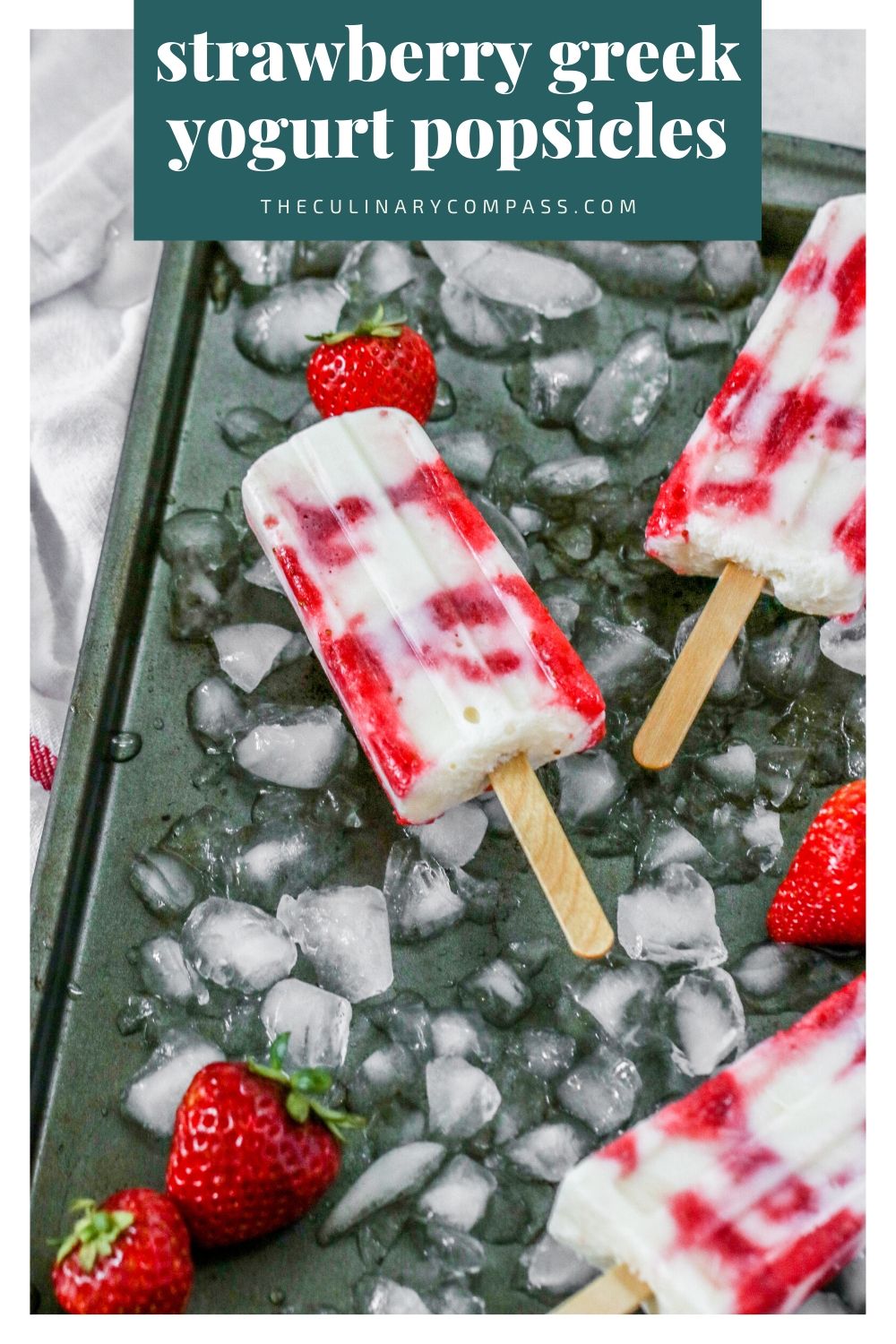 Strawberry Yogurt Popsicles - The Culinary Compass