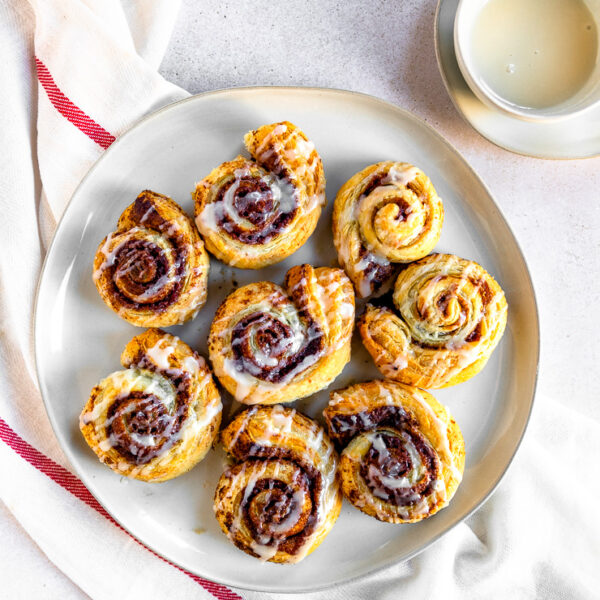 Puff Pastry Cinnamon Rolls - The Culinary Compass