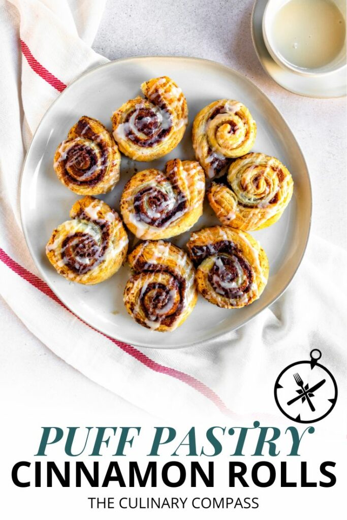 Puff Pastry Cinnamon Rolls - The Culinary Compass